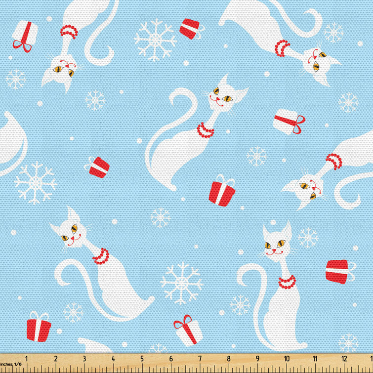 The Seasonal Aisle Aldyn Cats with Chains Fabric | Wayfair.co.uk